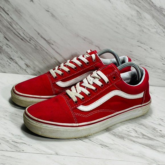 Vans | Shoes | Vans Old Skool Red Skate Shoes Mens Size 95 Womens 1 ...